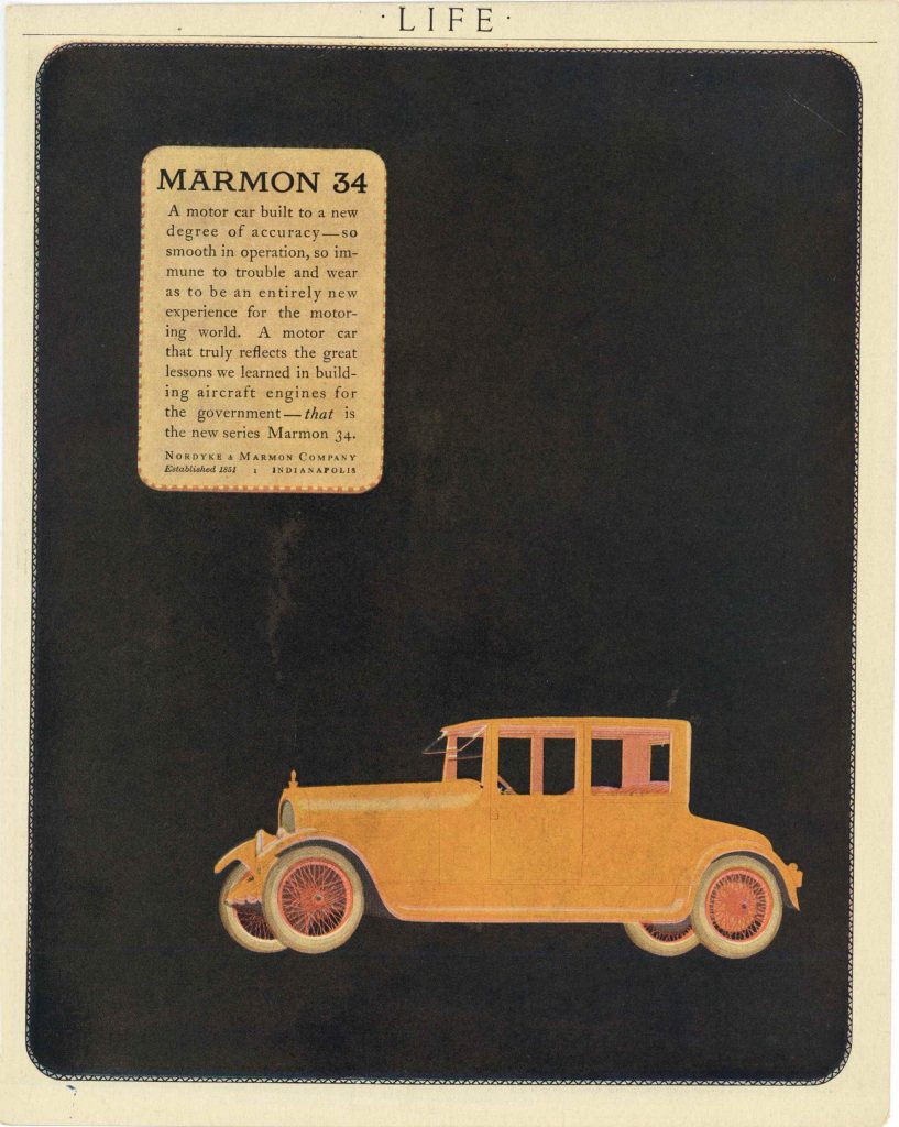 1920 3 11 MARMON MARMON 34 Nordyke & Marmon Company Indianapolis ...