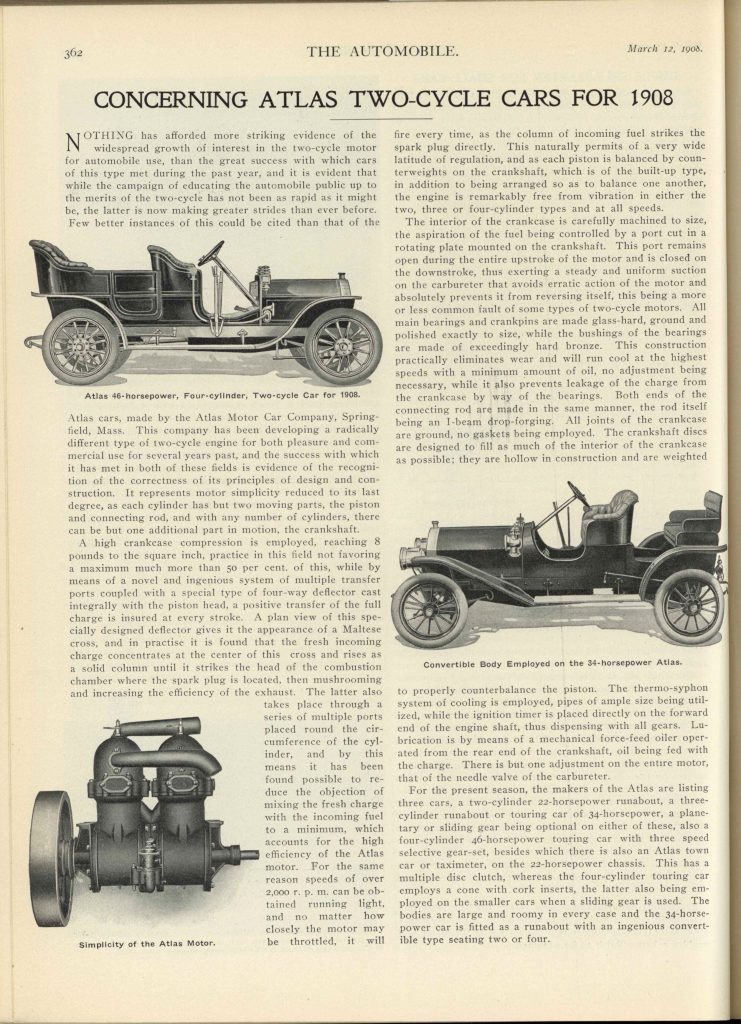 1908 3 12 ODDITIES CONCERNING ATLAS TWO-CYCLE CARS FOR 1908 THE ...