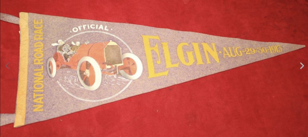 1913 Elgin Road Race pennant front close screenshot 2