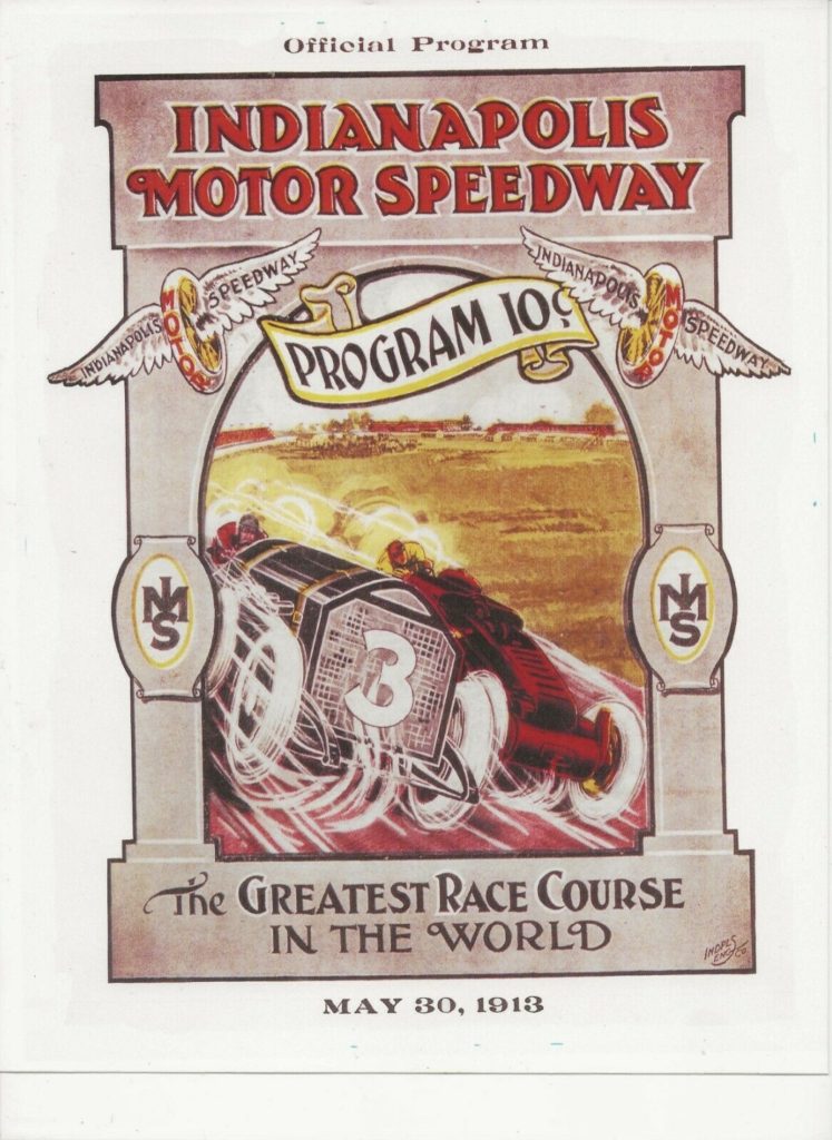 1913 Indy 500 PROGRAM front cover screenshot