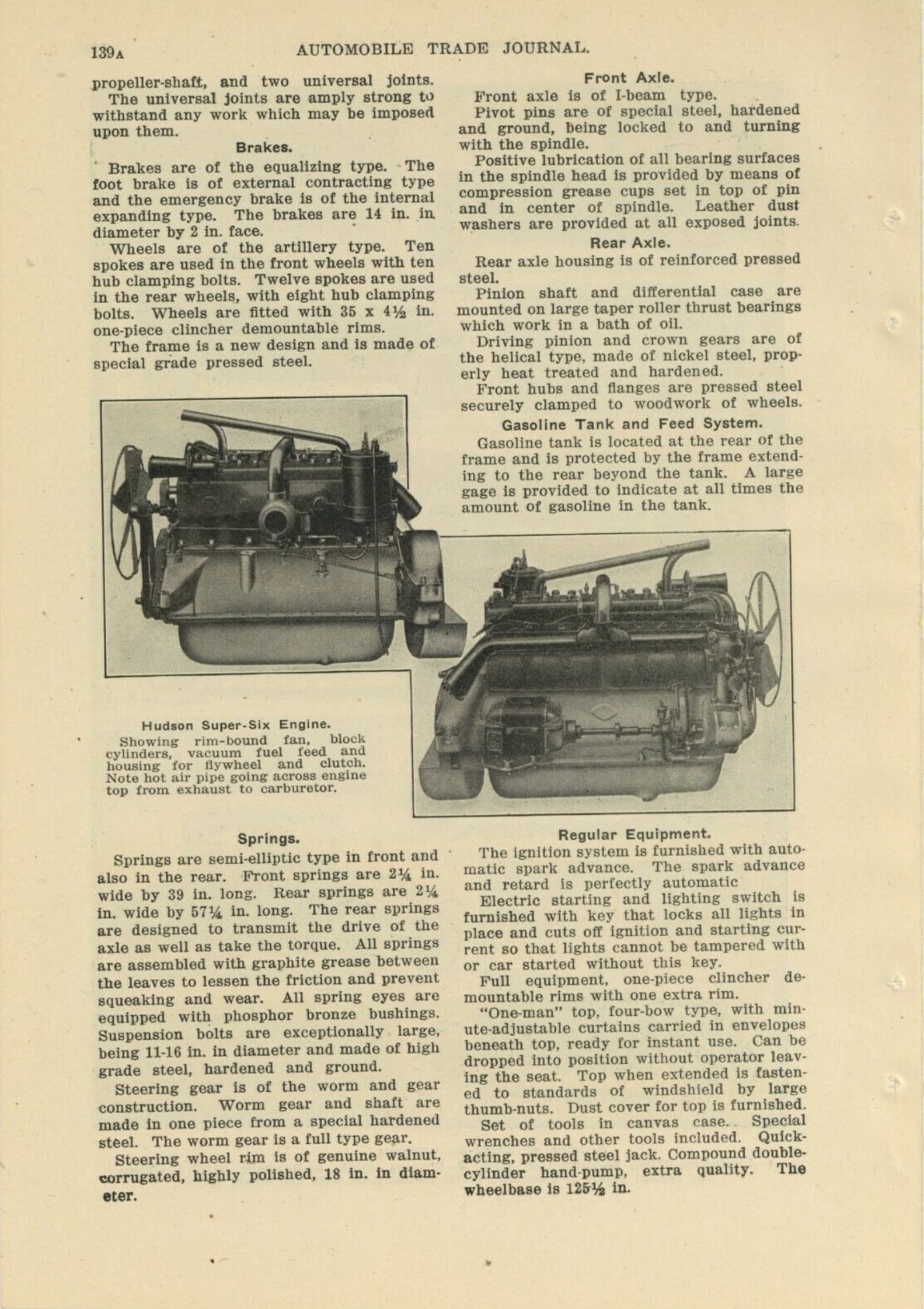 1916 ca Hudson Exhibits a New Line the Super-Six AUTOMOBILE TRADE ...