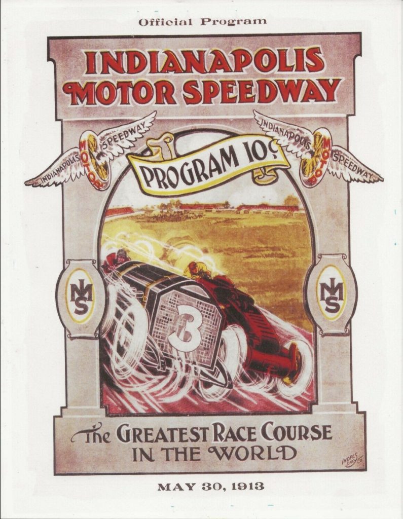 1913 5 30 Indy 500 INDIANAPOLIS MOTOR SPEEDWAY program front cover ...