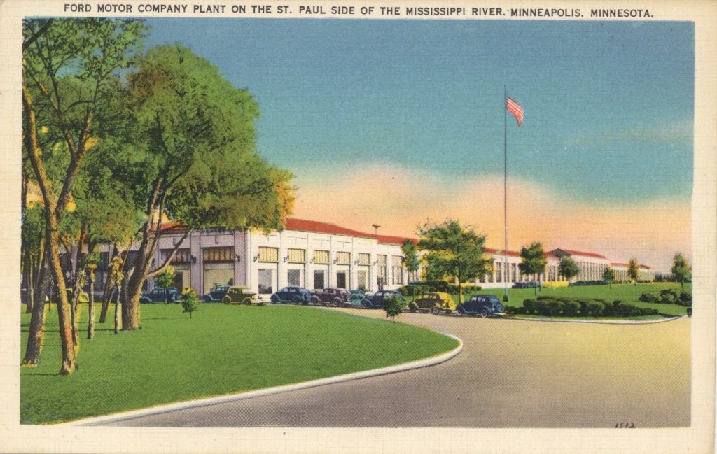 1940 ca Minneapolis MINN FORD MOTOR COMPANY PLANT postcard front