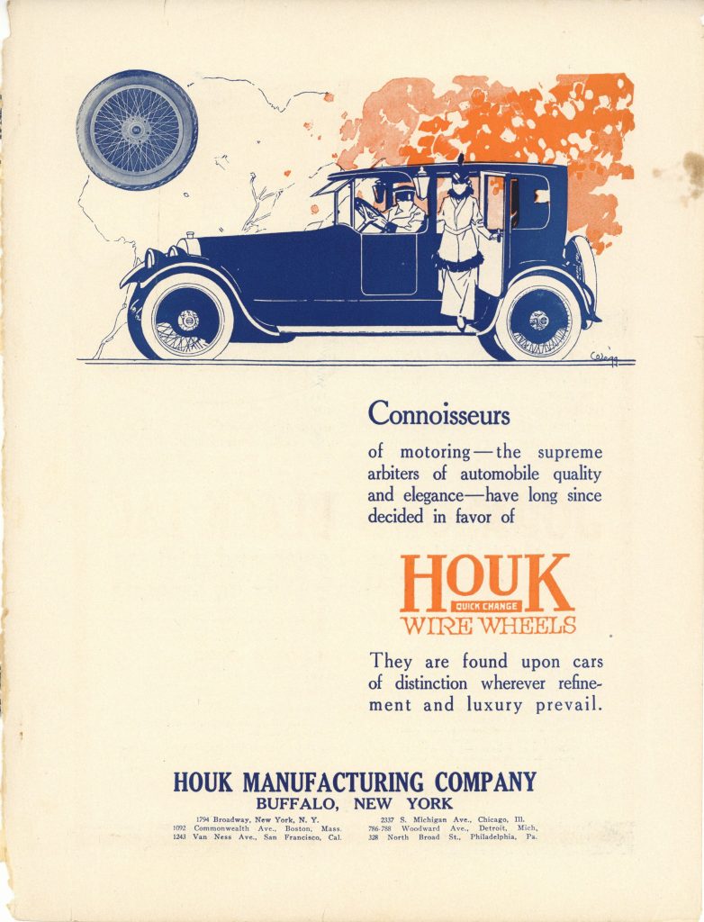 1916 12 14 HOUK WIRE WHEELS Connoisseurs ad MOTOR AGE 9"x12" Inside ...
