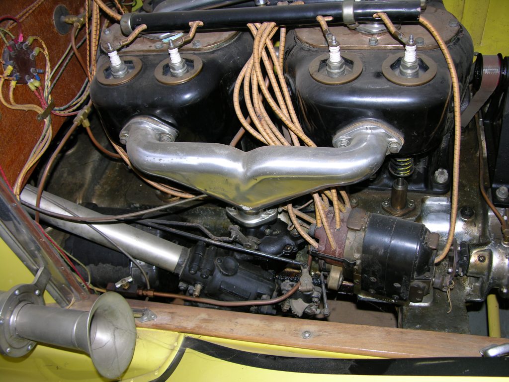 1914 STUTZ Bearcat original yellow engine intake Geo snapshot