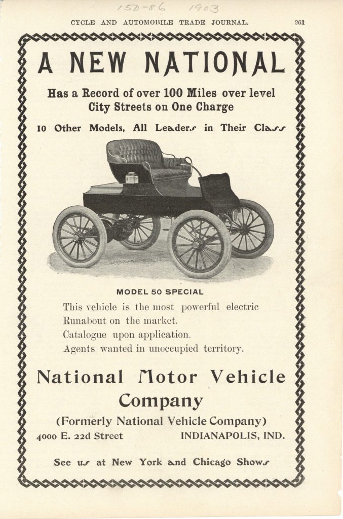 1903 NATIONAL Electric A NEW NATIONAL CYCLE AND AUTOMOBILE TRADE ...