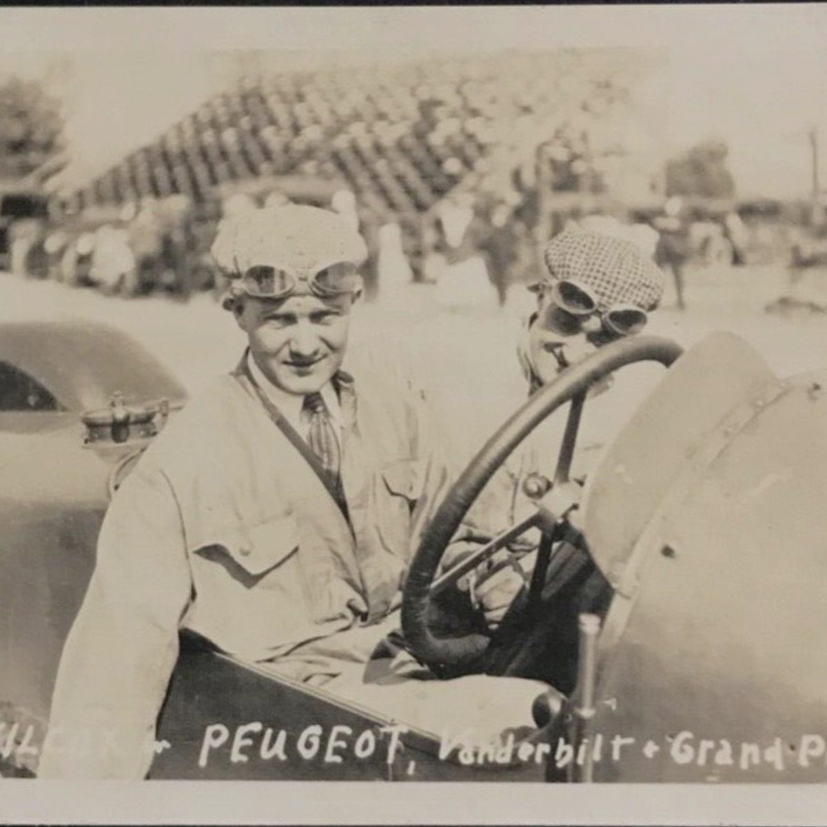1915-16 Howdy Wilcox Vanderbilt Cup & American Grand Prix RPPC front ...