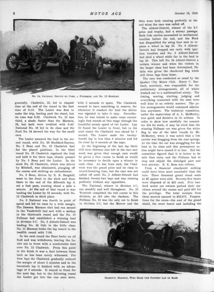 1910 10 13 ROAD GLORY FOR MANY AT PHILADELPHIA page 8 MOTOR AGE Googlebooks