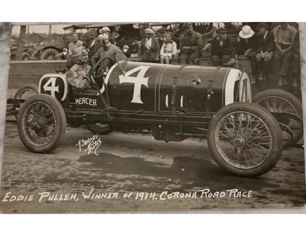 1914 MERCER Car 4 Eddie Pullen Winner 1914 Corona Road Race RPPC front ...