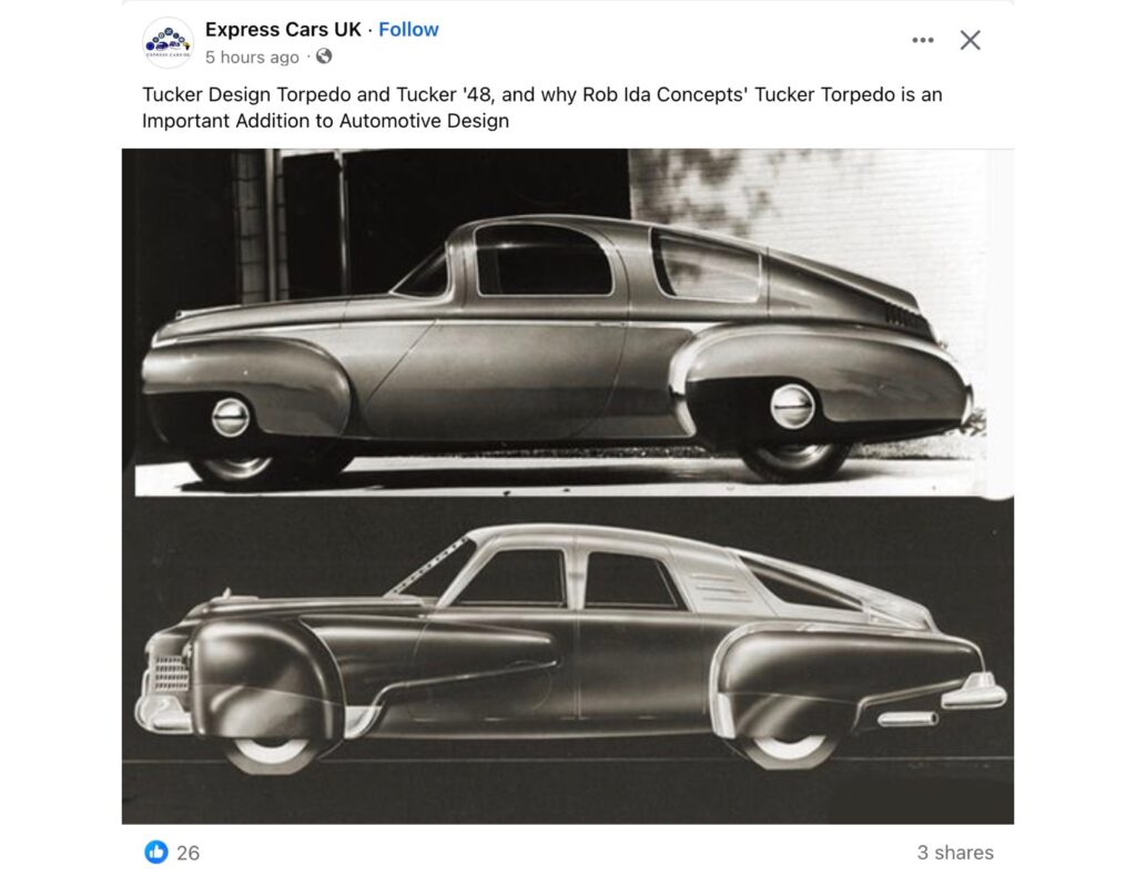1948 TUCKER Design Torpedo concept FB