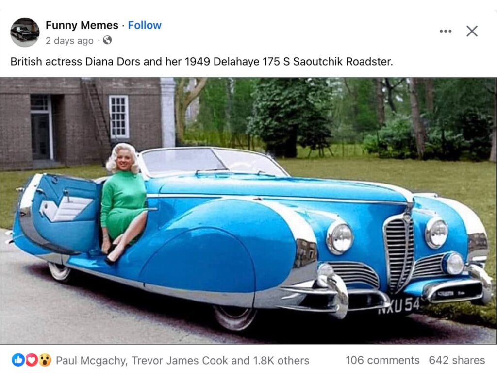 1949 DELAHAYE 175 S Saoutchik Roadster FB