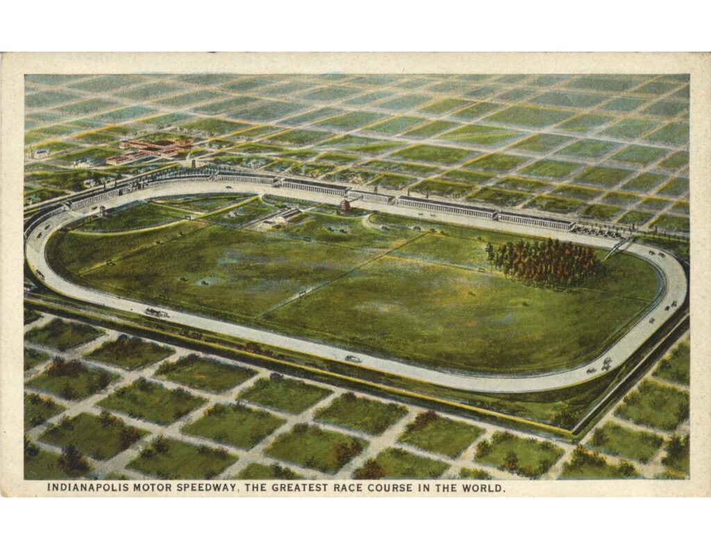 1909 ca Indy 500 Indianapolis Motor Speedway aerial concept view ...