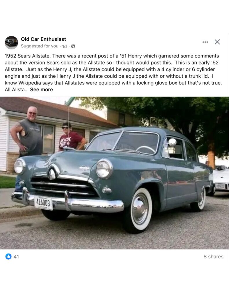 1952 SEARS Allstate FB