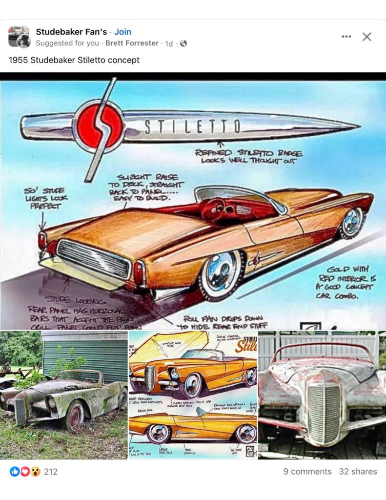 1955 STUDEBAKER Stiletto concept FB