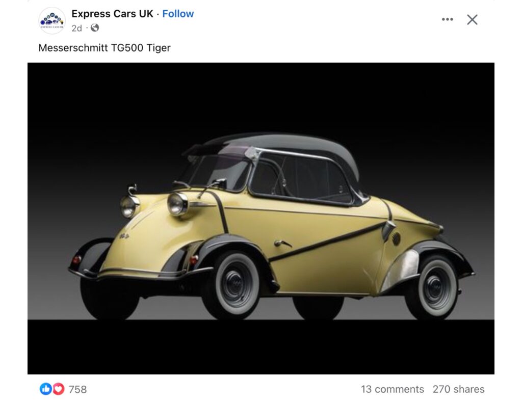 MESSERSCHMITT TG500 Tiger 3-Wheeler FB