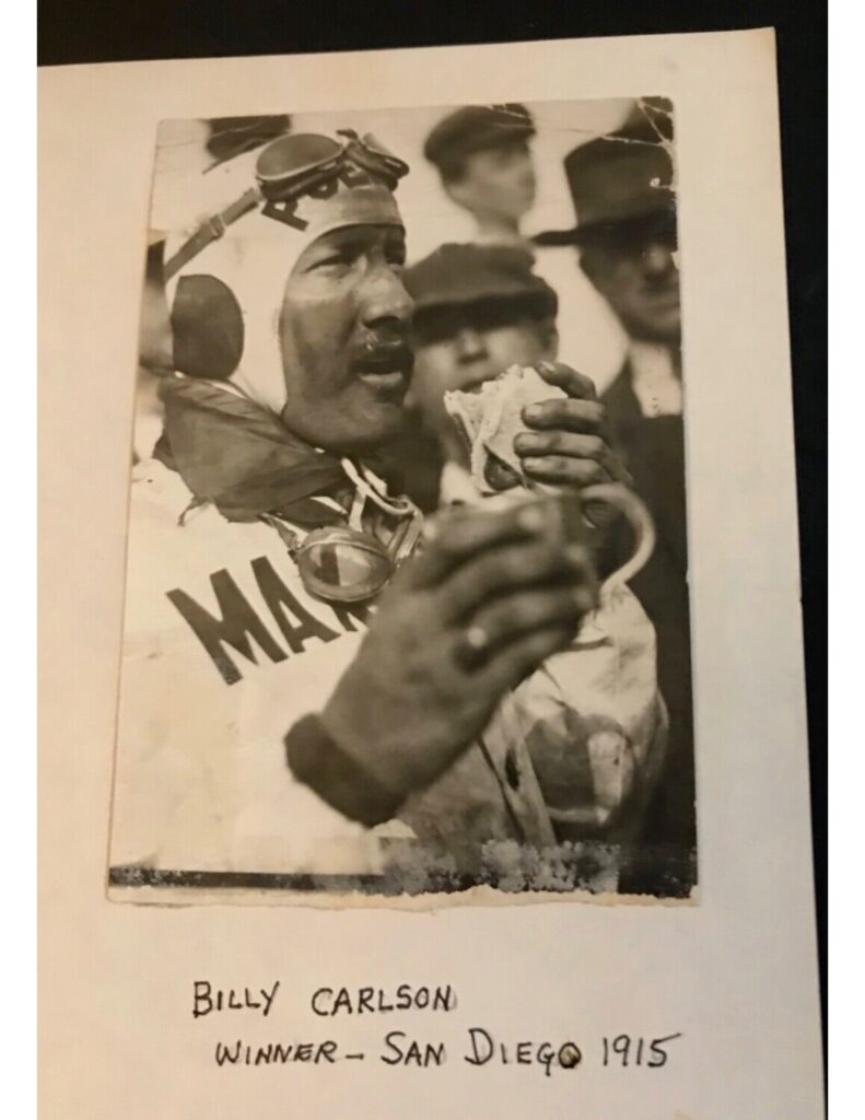 1915 Billy Carlson race car driver winner San Diego screenshot