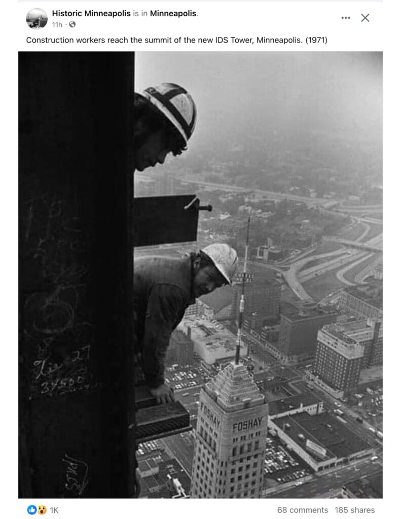 1971 Minneapolis, MN IDS Tower FB