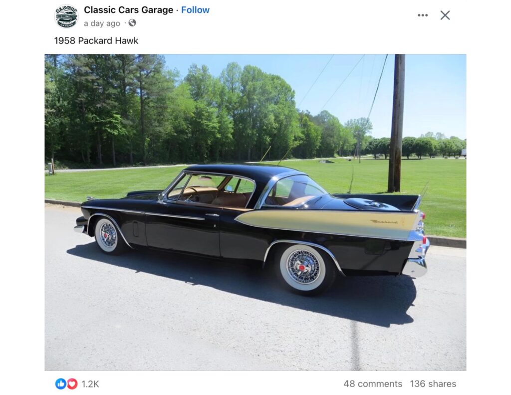 1958 PACKARD Hawk FB