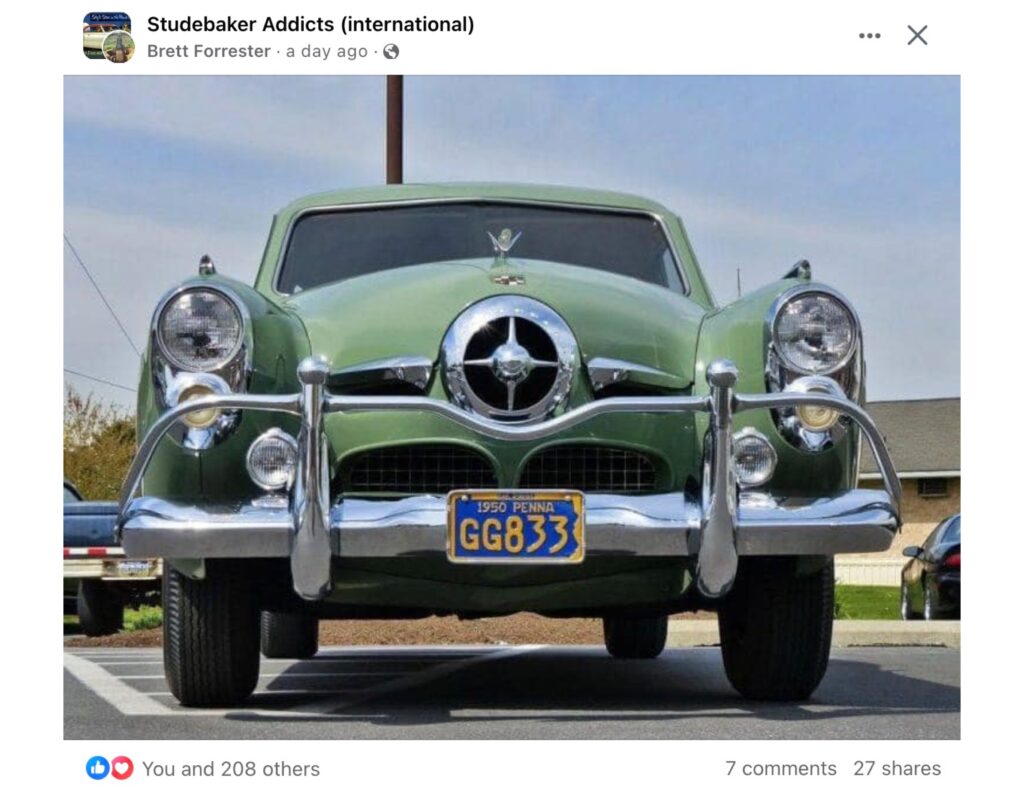1950 ca. STUDEBAKER front FB