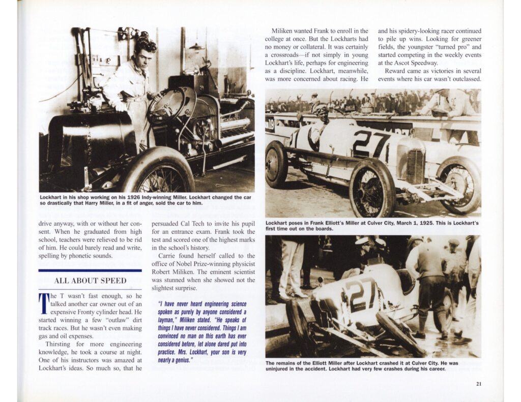 Genius in the Cockpit FRANK LOCKHART By L. Spencer Riggs article AUTOMOBILE Quarterly No. 4 2004 ...