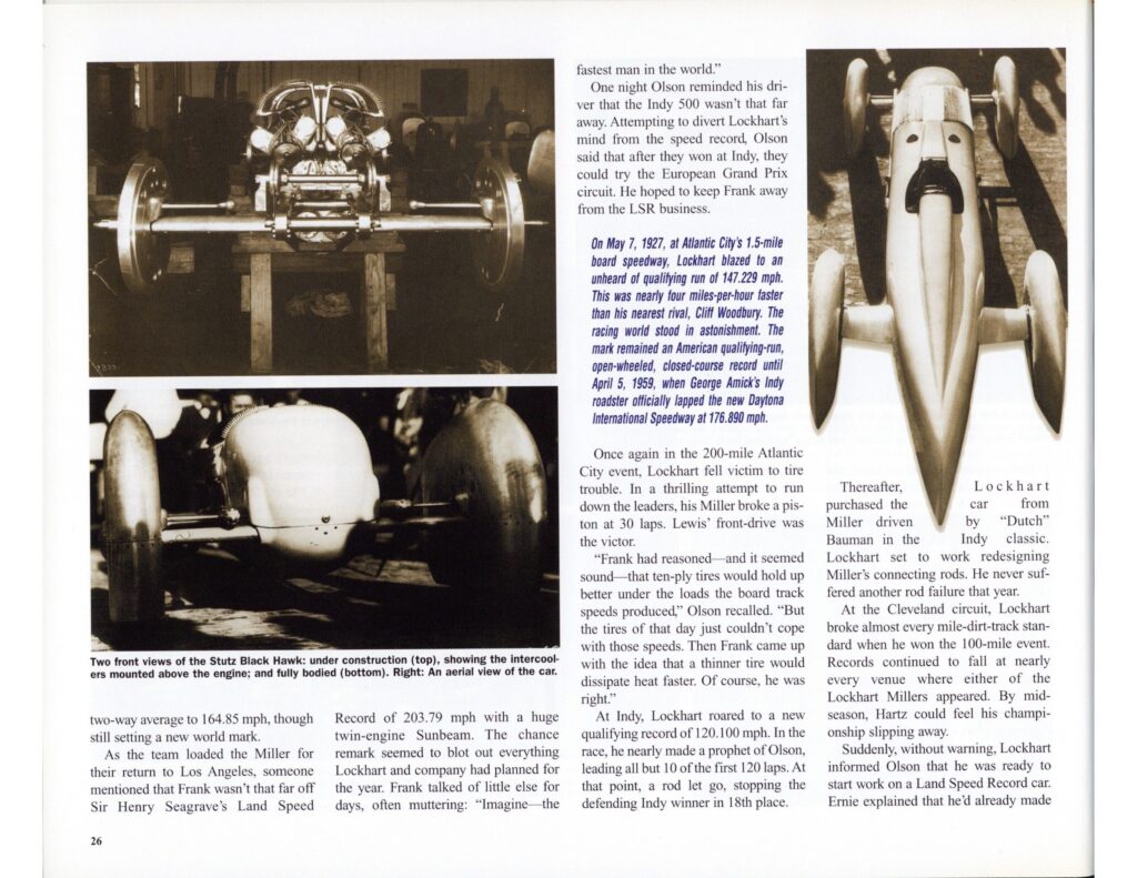 Genius in the Cockpit FRANK LOCKHART By L. Spencer Riggs article AUTOMOBILE Quarterly No. 4 2004 ...