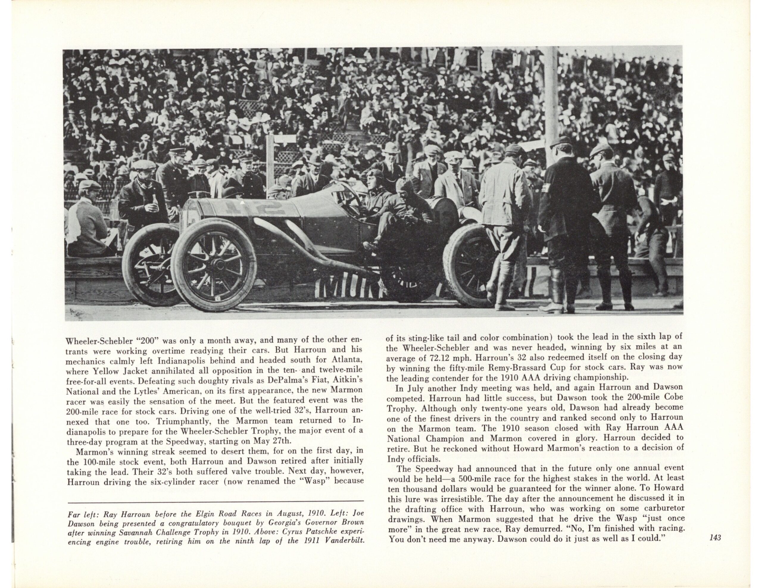 MARMON RACING WINGING IT WITH THE WASP BY Marion George article ...