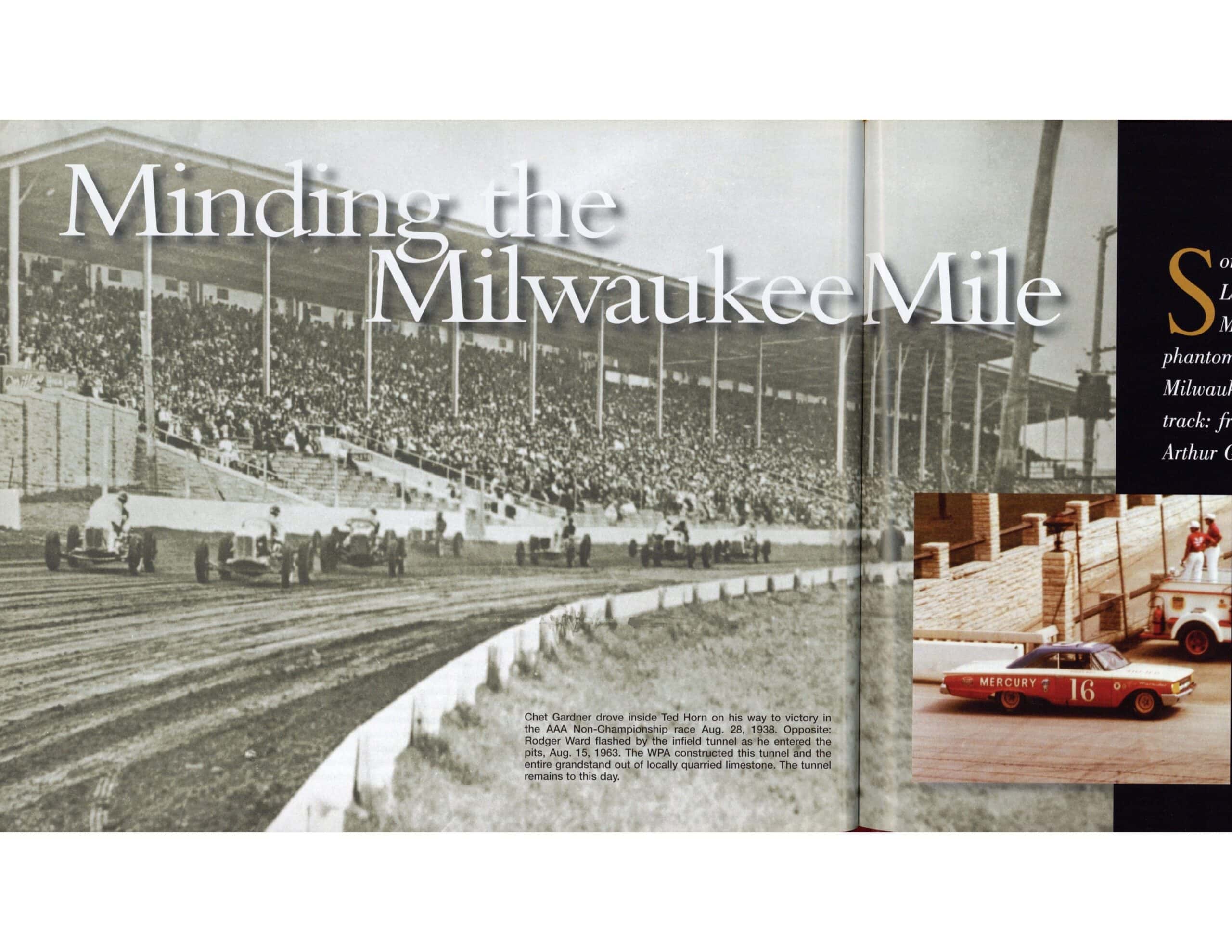 Minding the Milwaukee Mile By Dave Gess article AUTOMOBILE Quarterly No ...