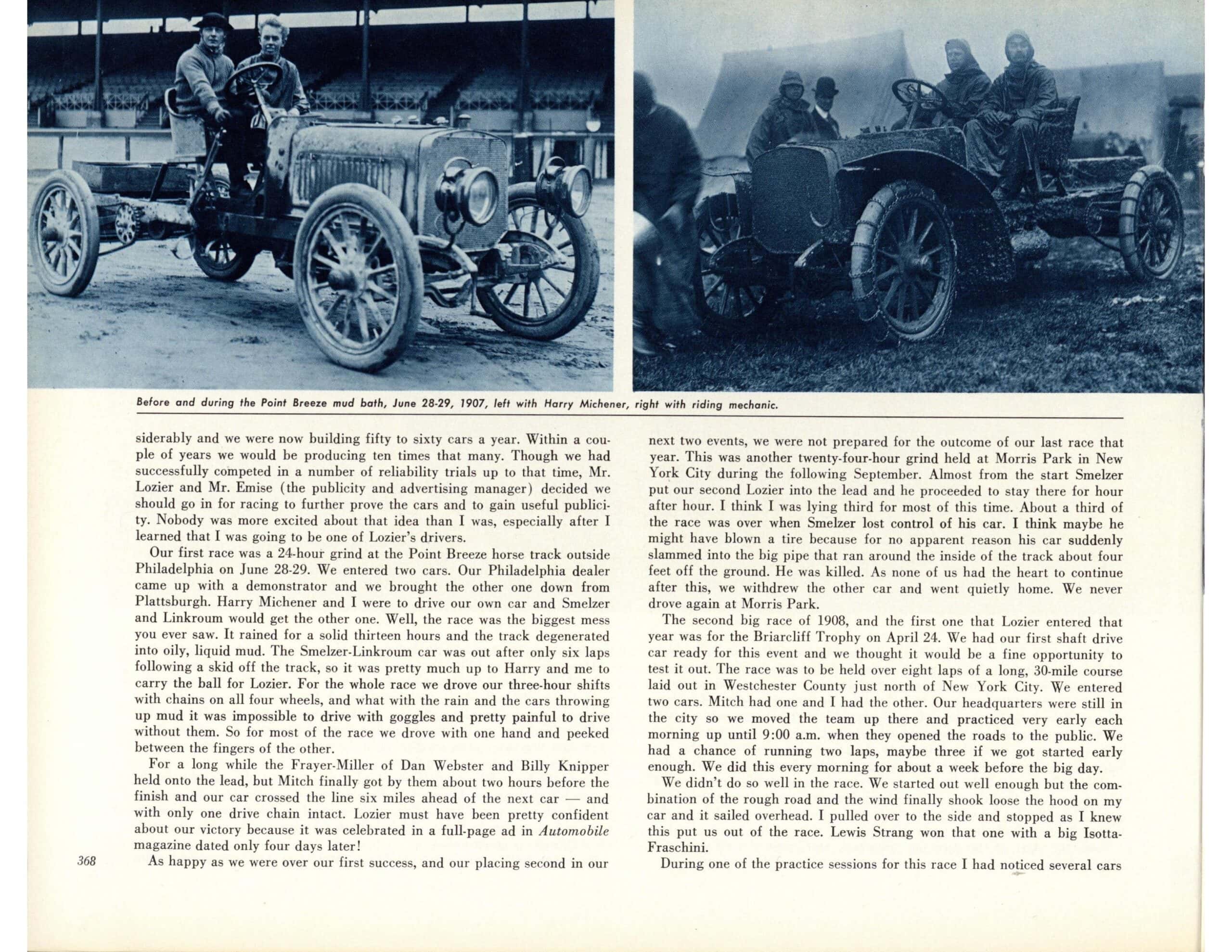 RACING WITH LOZIER a memoir by Ralph Mulford article AUTOMOBILE ...