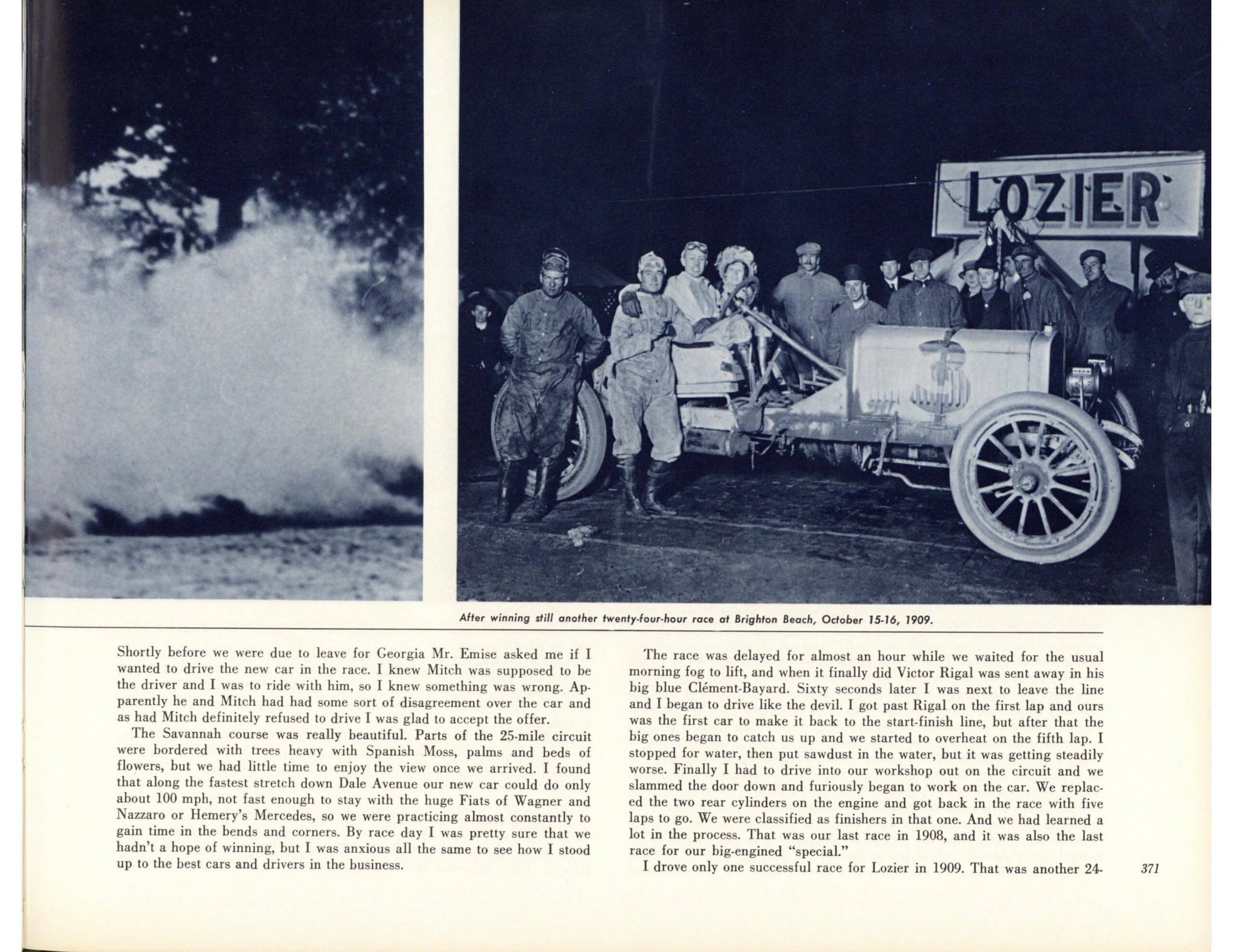 RACING WITH LOZIER a memoir by Ralph Mulford article AUTOMOBILE ...