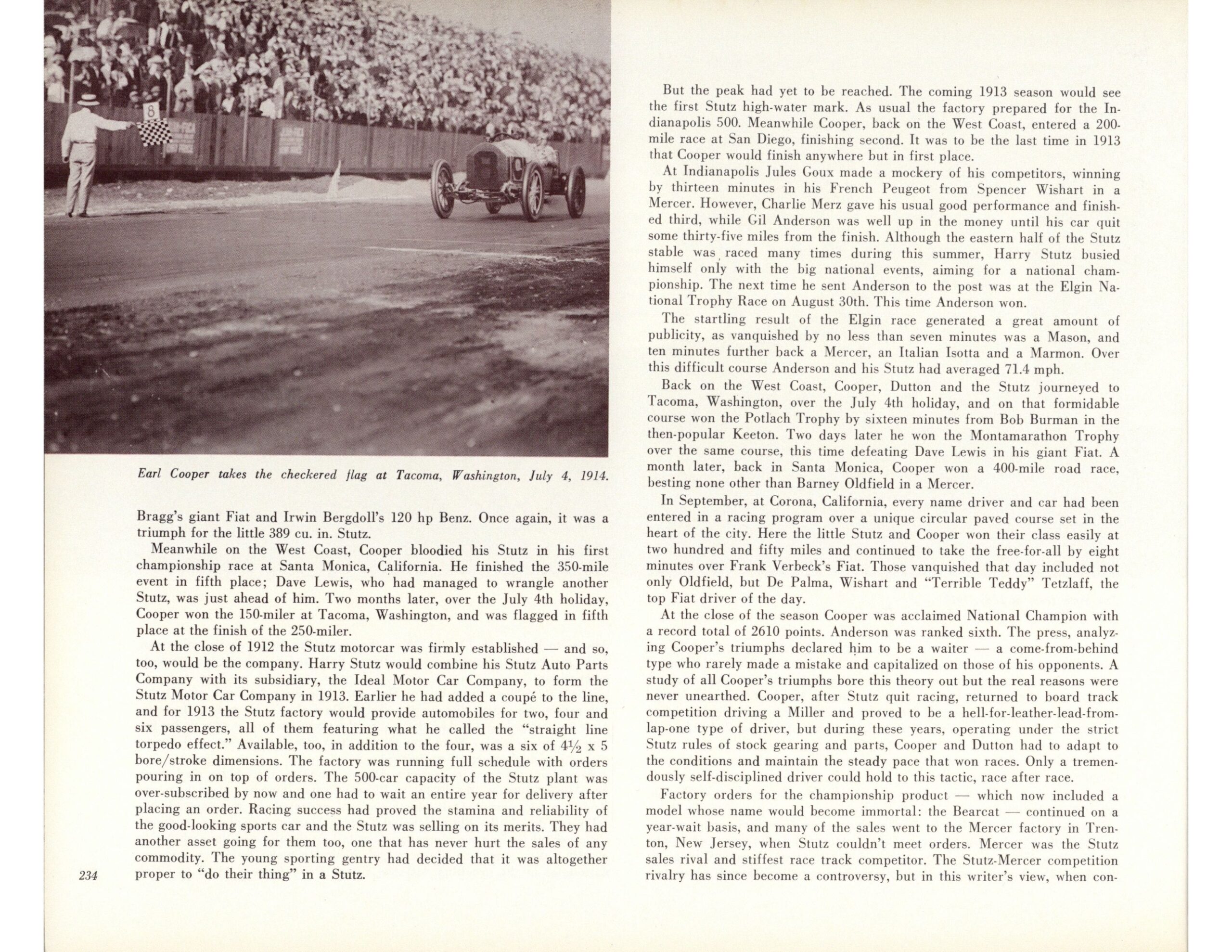 THE HARRY STUTZ ERA By Russ Catlin article AUTOMOBILE Quarterly Spring ...