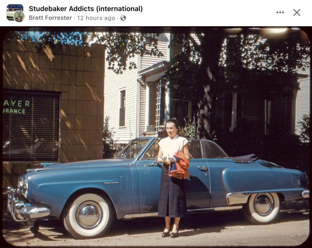 1953 ca. STUDEBAKER convertible snapshot FB