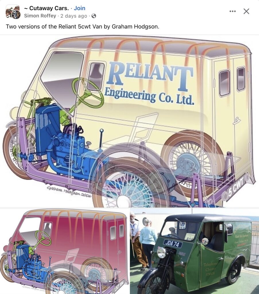 1935 RELIANT 5cwt Van 3-Wheeler diagram FB