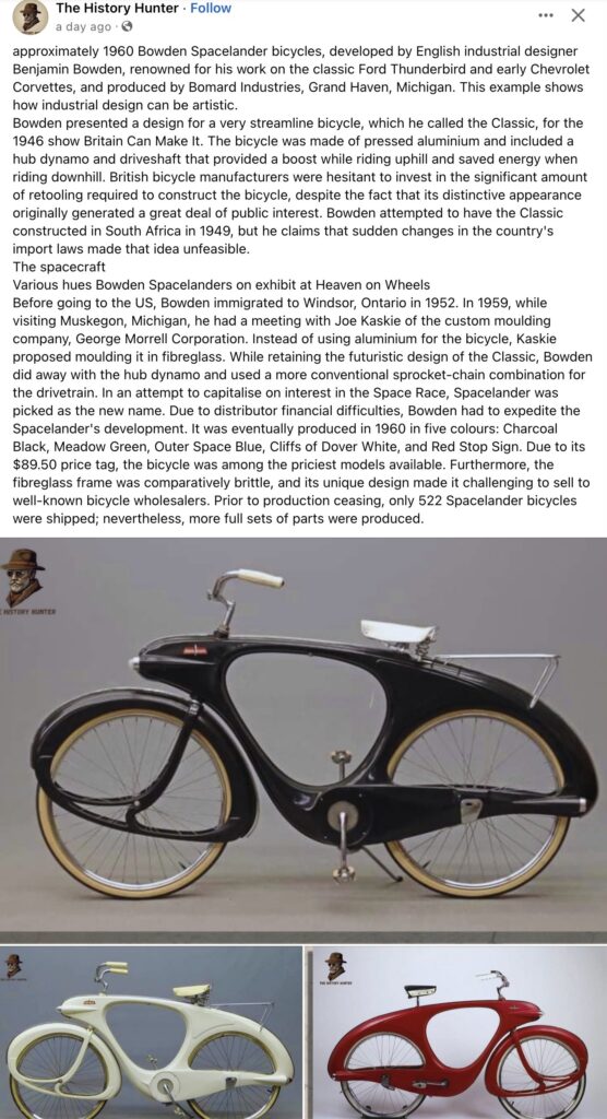 1960 BOWDEN Spacelander bicycles 2 FB