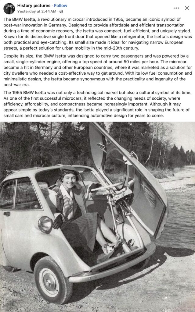 1955 ca. BMW Isetta 3-Wheeler FB