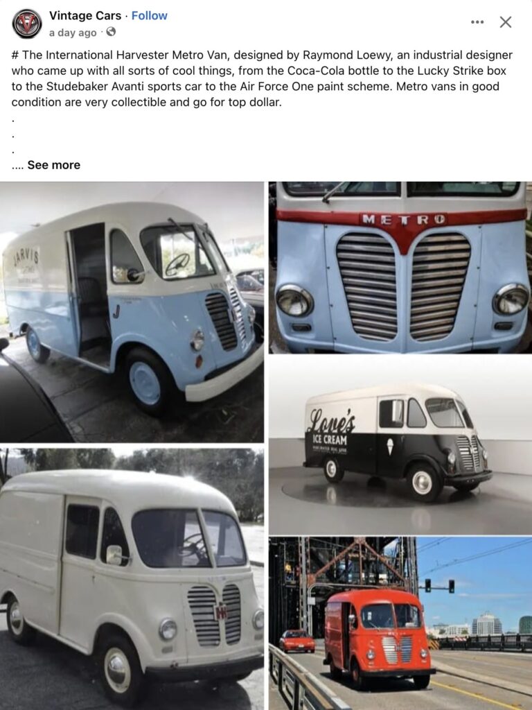 1960s ca. INTERNATIONAL HARVESTER Metro Van by Raymond Loewy FB