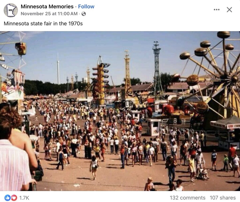 1970s Minnesota State Fair Midway FB