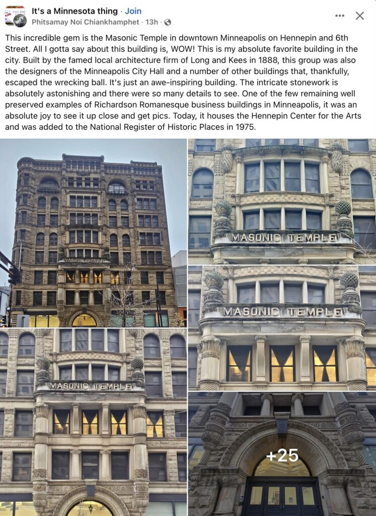 1890 Minneapolis, MN Masonic Temple FB