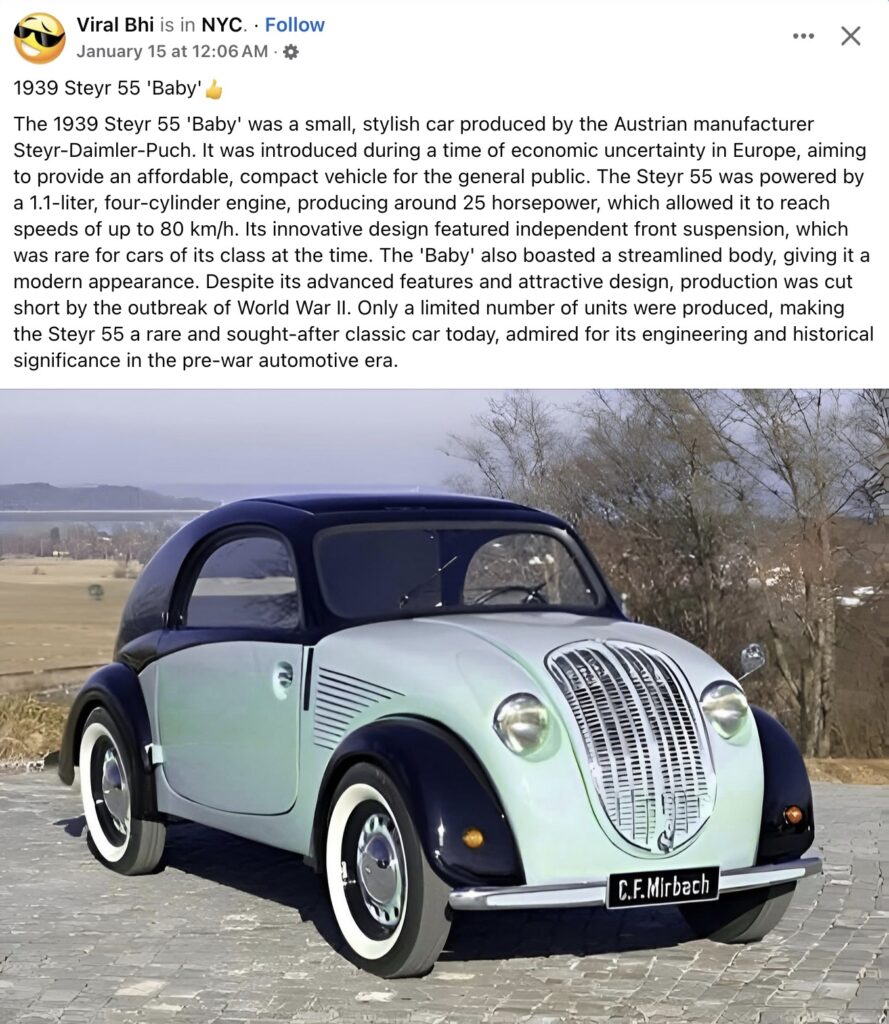 1938 STEYR 55 ‘Baby’ FB