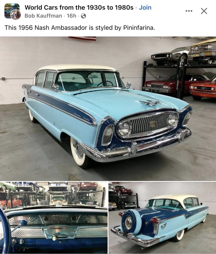 1956 NASH Ambassador FB