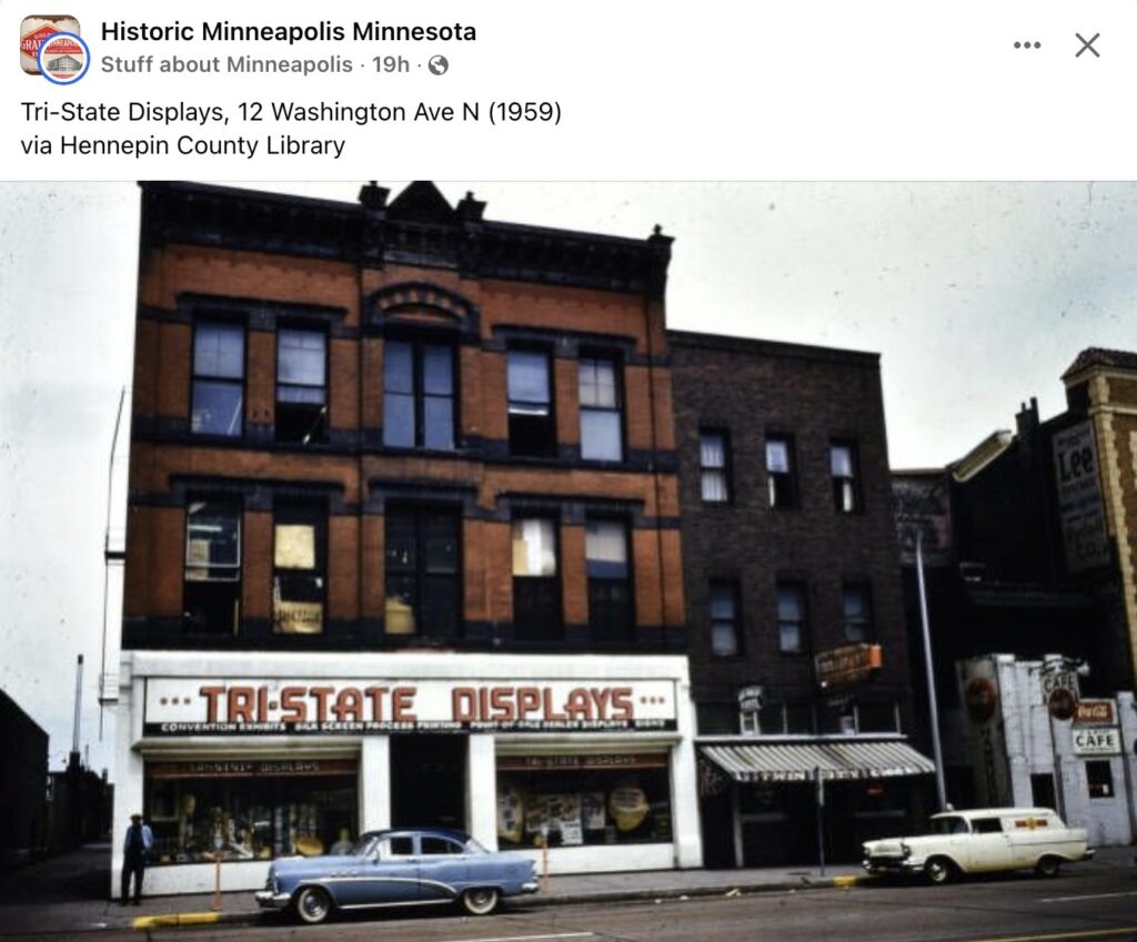 1959 Minneapolis, MN Tri-State Displays 12 Washington Ave North FB