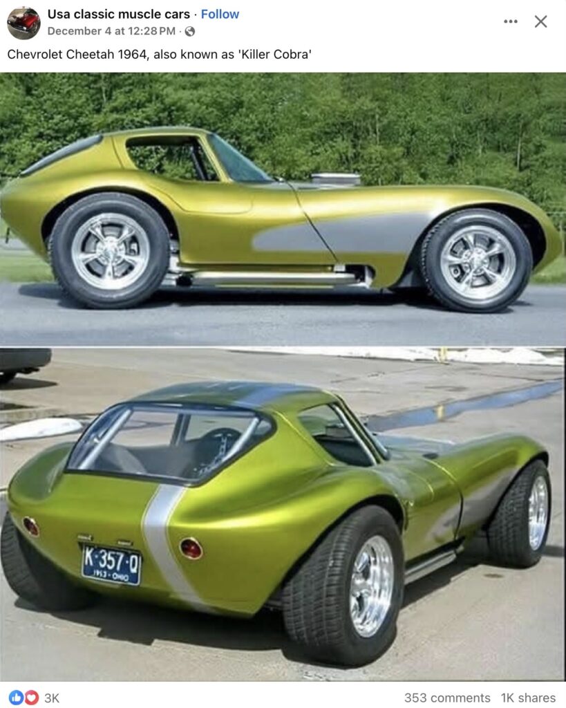 1964 CHEVROLET Cheetah aka Killer Cobra FB