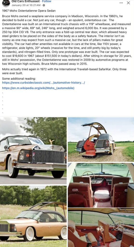 1967 MOHS Ostentatienne Opera Sedan FB