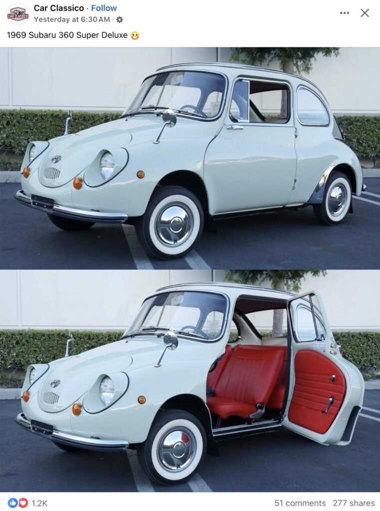 1969 SUBARU 360 Super Deluxe FB
