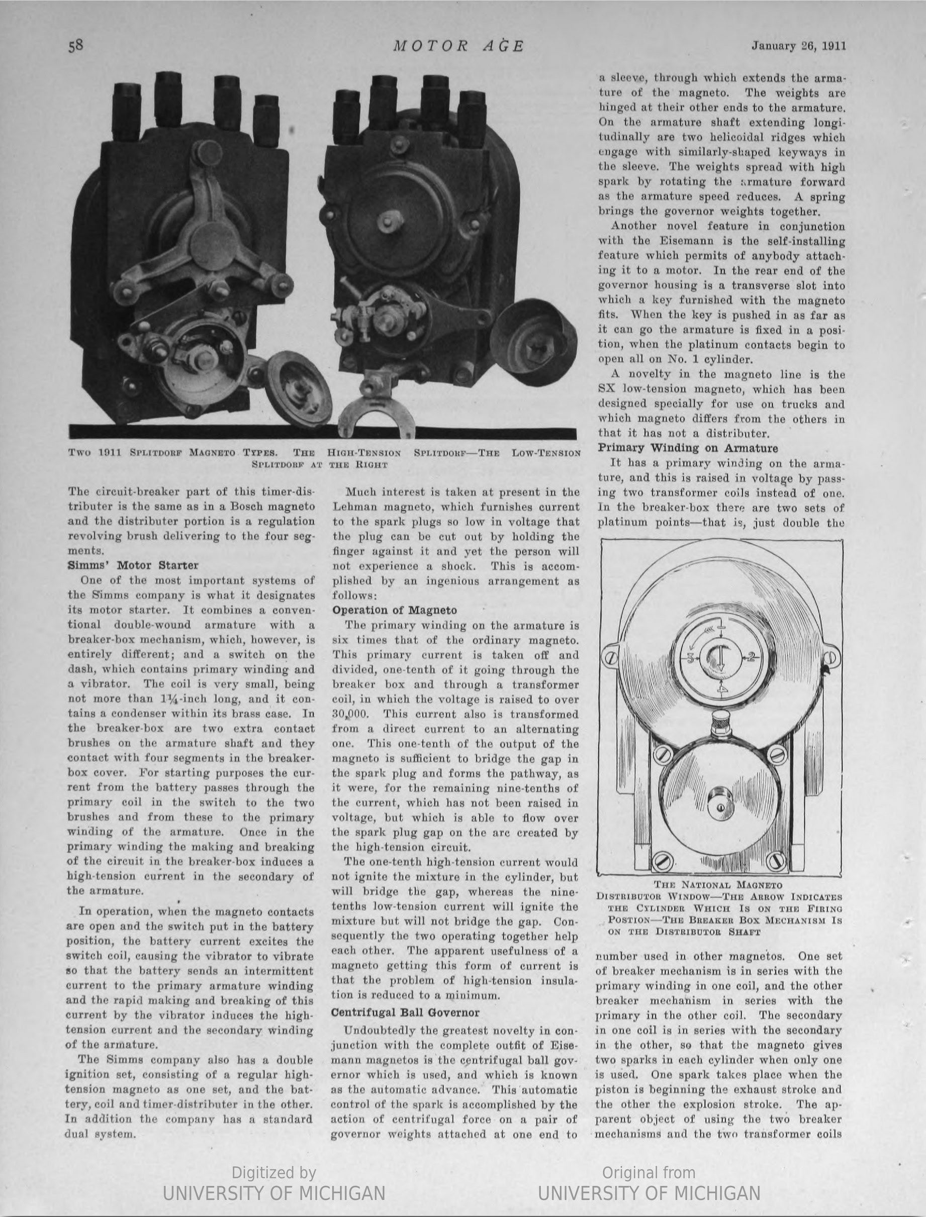 1911 1 26 Double-Spark Magnetos, a Feature for This Season’s Cars ...