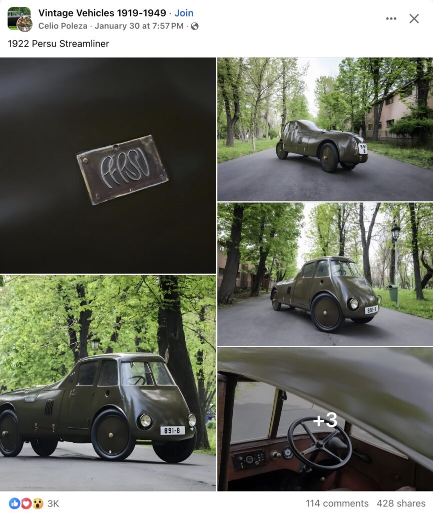 1922 PERSU Streamliner FB