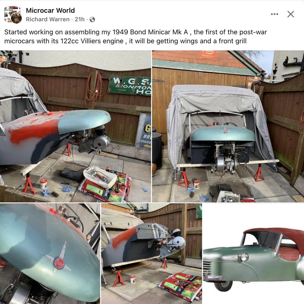 1949 BOND Minicar Mk A 3-Wheeler FB