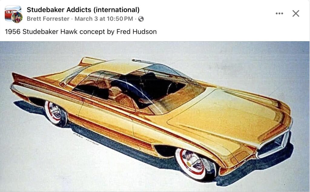 1956 STUDEBAKER Hawk concept FB