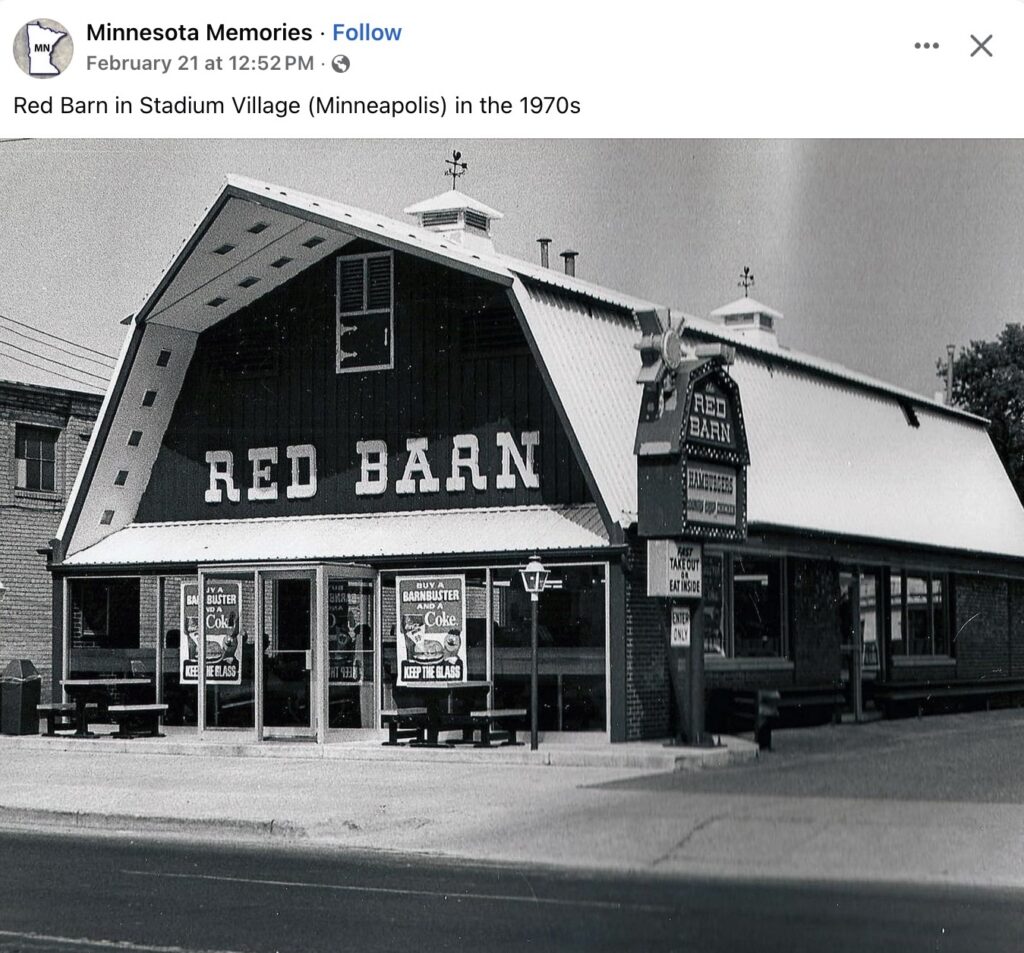 1970s Minneapolis, MN Red Barn FB
