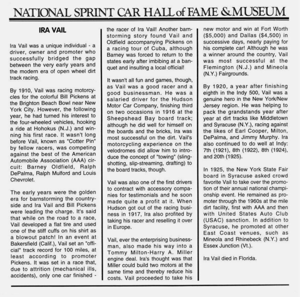 Ira Vail info screenshot