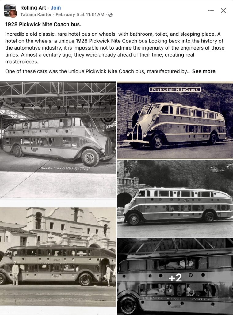 1928 PICKWICK Nite Coach bus FB